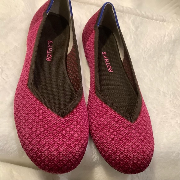 Rothy's | Shoes | Rothys The Flat Round Toe Knit Fabric Raspberry ...
